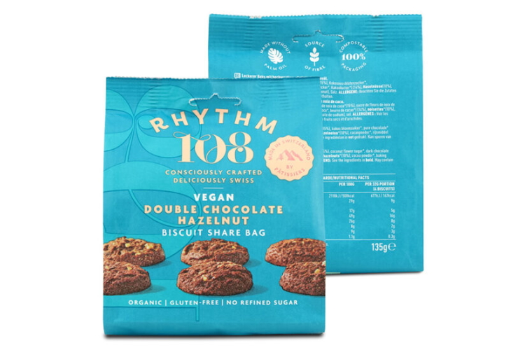 Rhytm 108 Double Chocolate Hazelnut Koekjes | VEGA-LIFE
